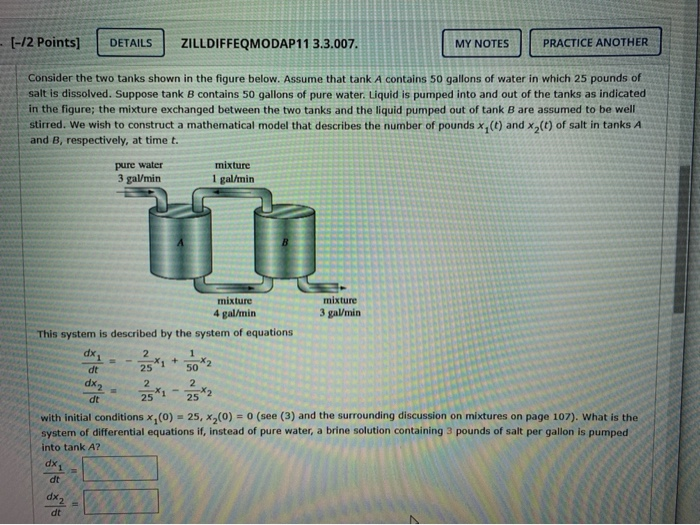 Solved (-12 points) DETAILS ZILLDIFFEQMODAP11 3.3.007. MY | Chegg.com