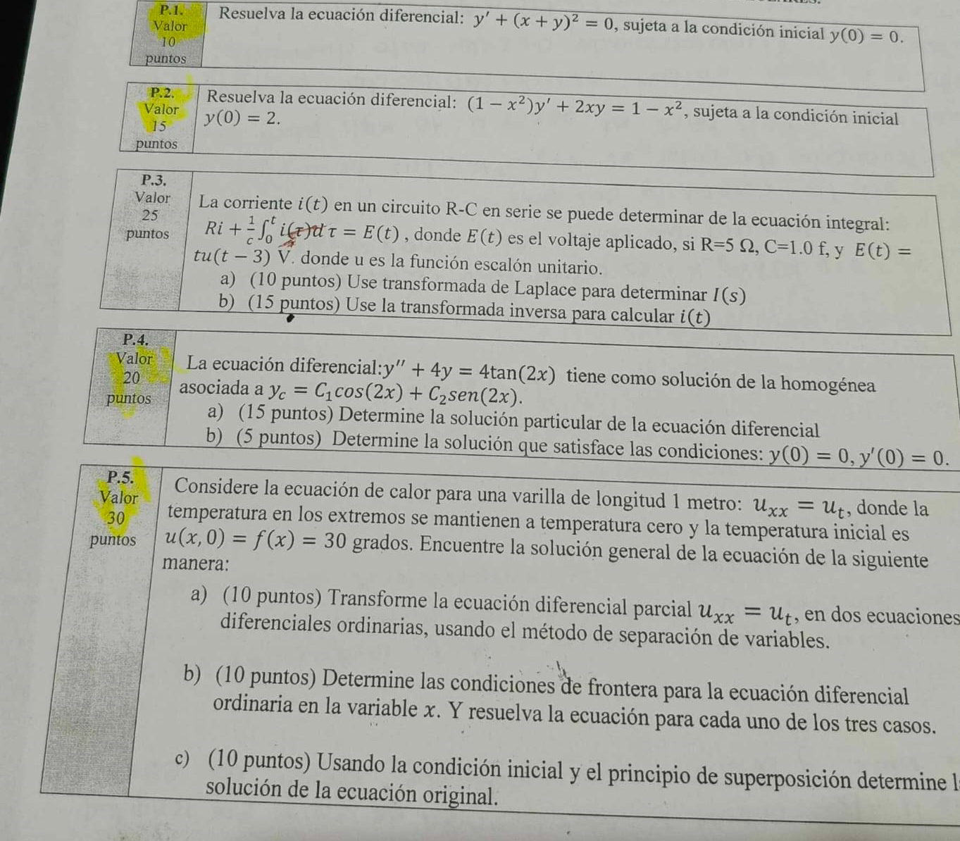Solved Resuelva la ecuación diferencial: y'+(x+y)2=0, | Chegg.com