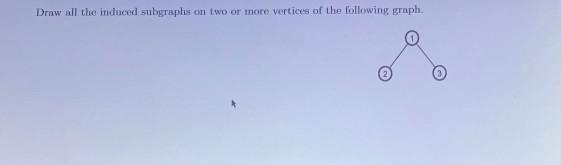 Solved Draw all the induced subgraphs on two or more | Chegg.com