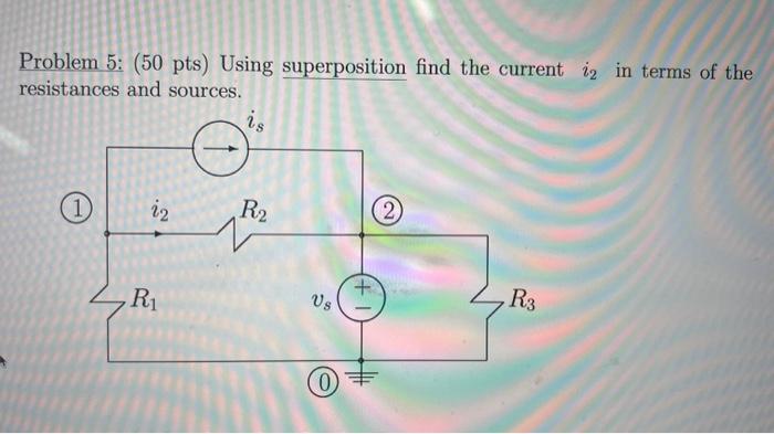 Solved Problem 5: (50 pts) Using superposition find the | Chegg.com