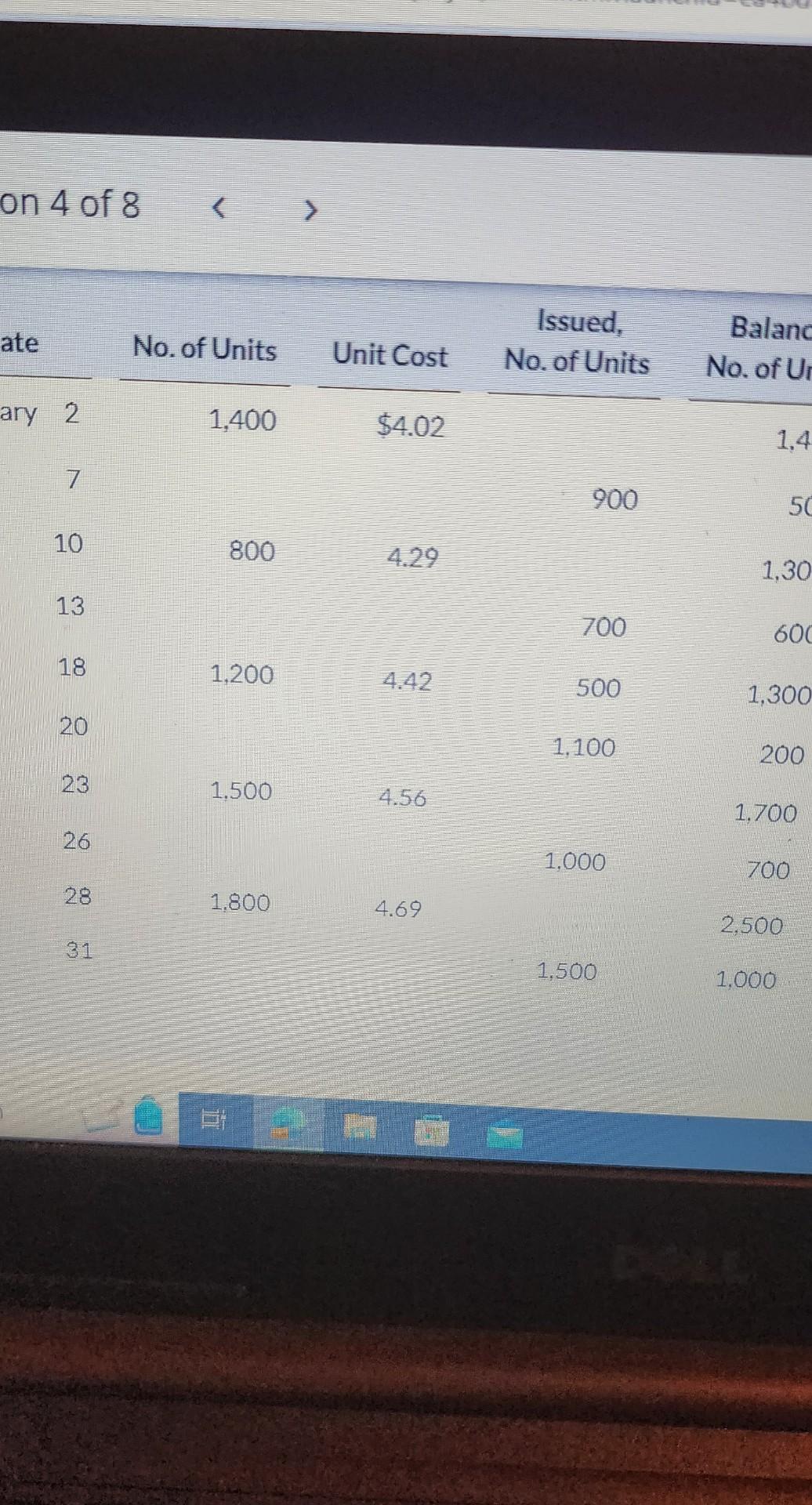 Solved on 4 of 8 \begin{tabular}{|c|c|c|c|c|} \hline & No. | Chegg.com