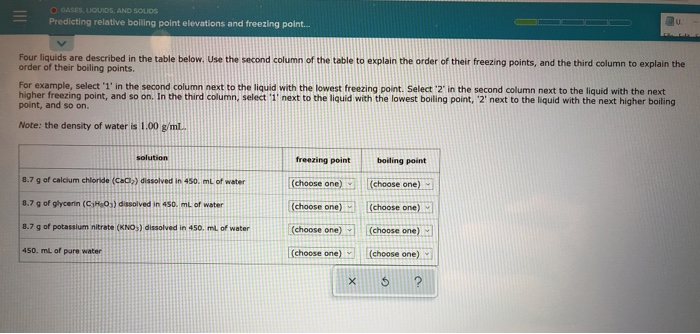 Solved GASES, LIQUIDS, AND SOUDS Predicting relative boiling | Chegg.com
