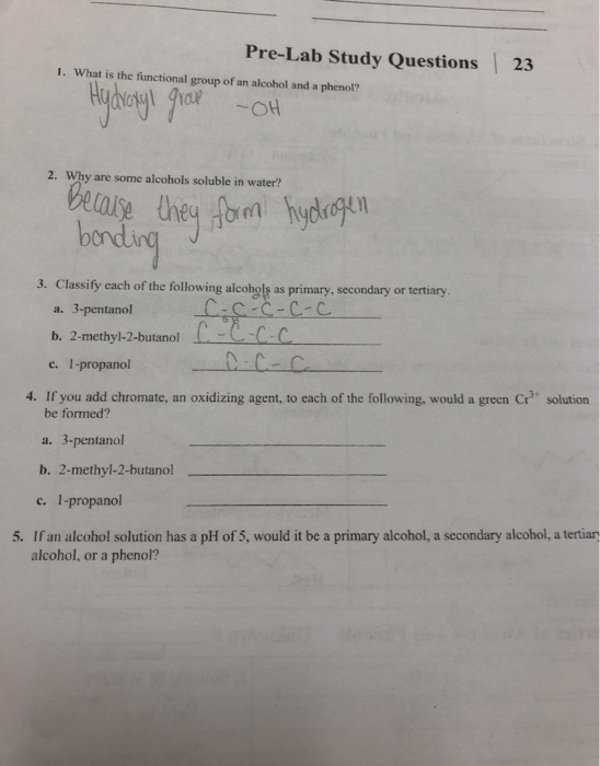 Solved Pre-Lab Study Questions 23 1. What is the functional | Chegg.com