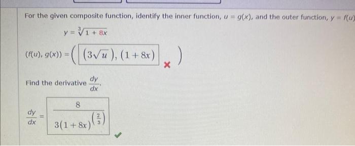 Solved For the given composite function, identify the inner | Chegg.com