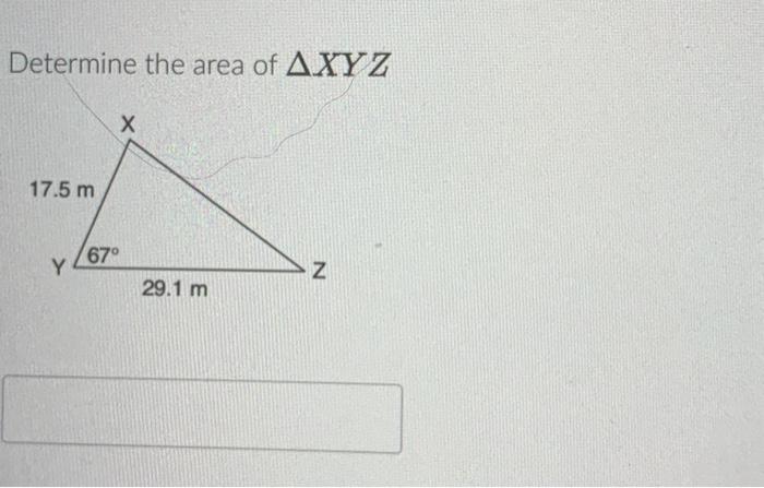 Solved Determine the area of XYZ | Chegg.com