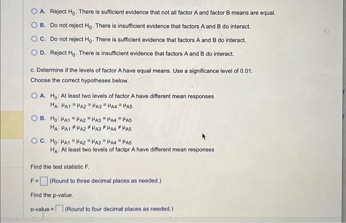 Solved Examine the following two-factor analysis of variance | Chegg.com