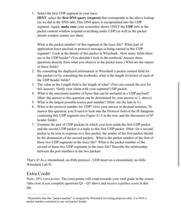 Solved Wireshark Lab Udp V8 1 Supplement To Computer