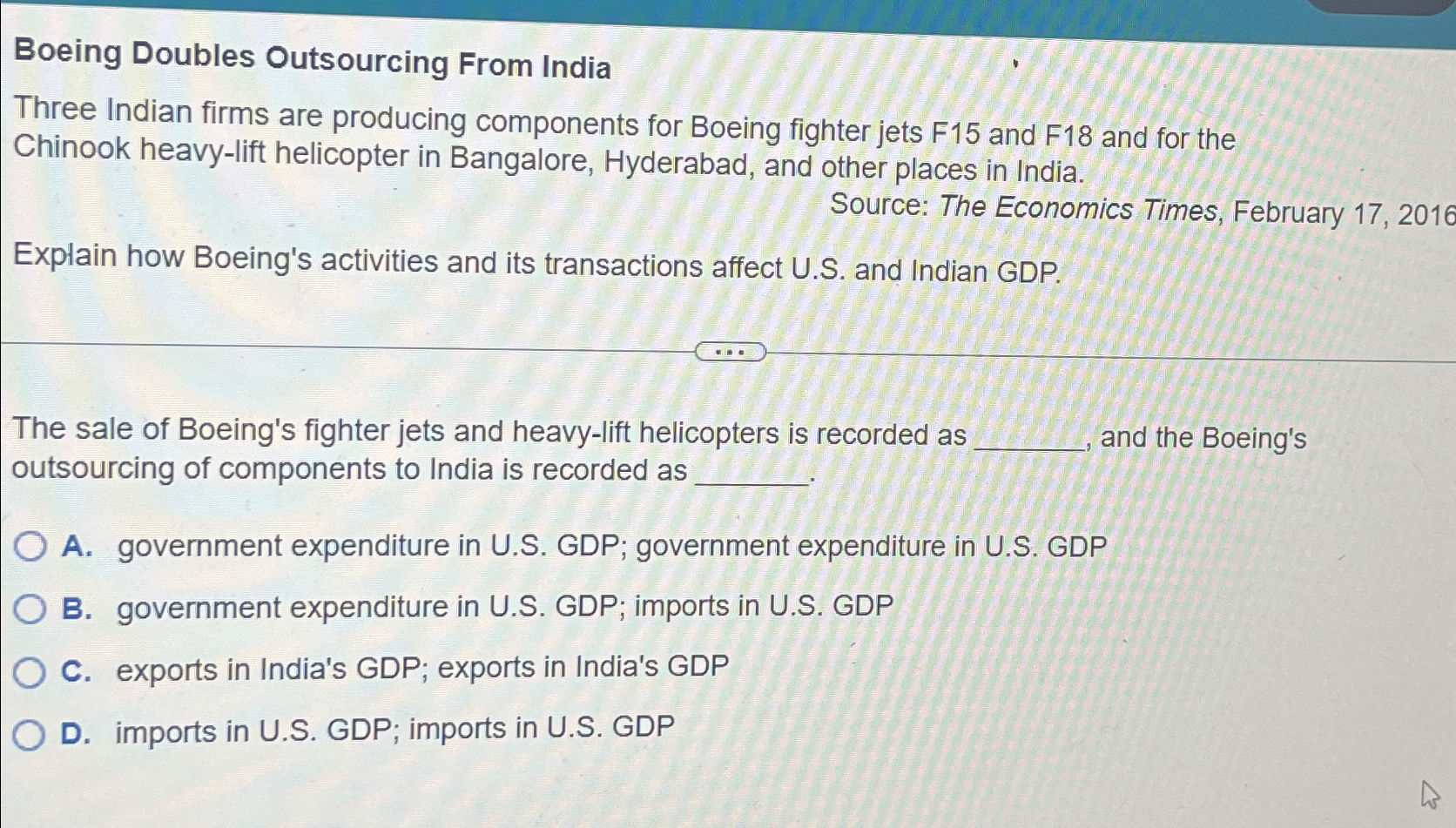 Solved Boeing Doubles Outsourcing From IndiaThree Indian | Chegg.com