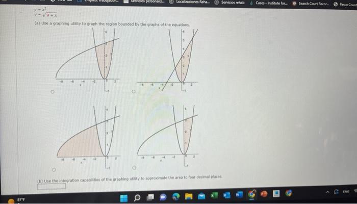 Solved Corsider the following. y=x2y=9+x (a) Use a graphing | Chegg.com Solved Corsider the following. y=x2y=9+x (a) Use a graphing | Chegg.com