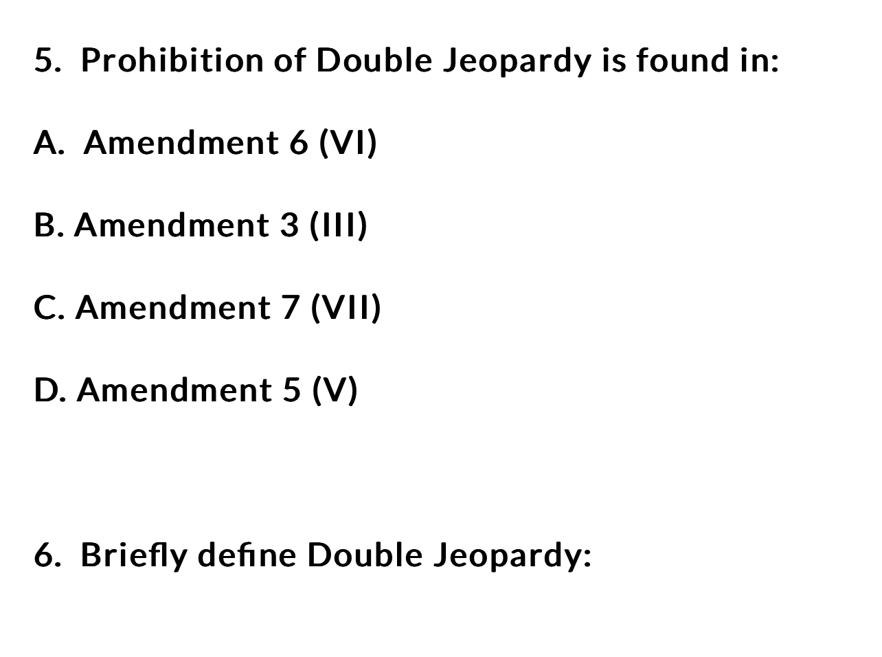 Solved The first 10 ﻿Amendments, known as the Bill of | Chegg.com