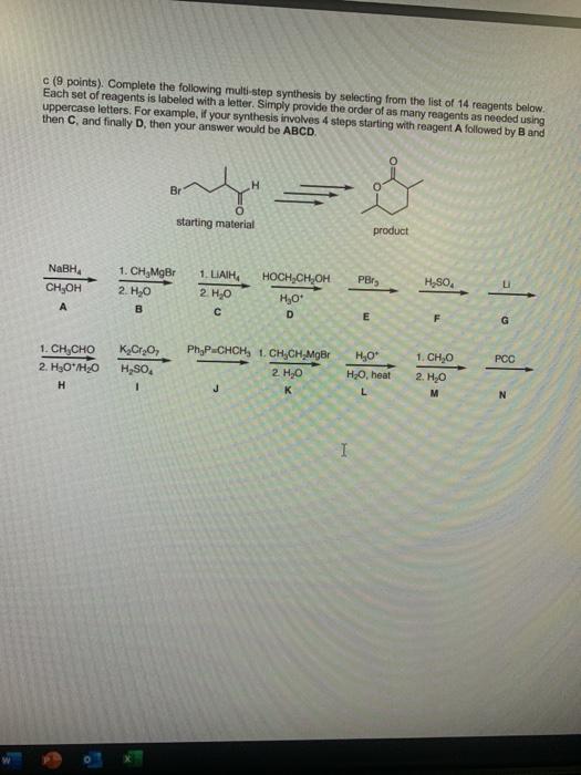 Solved c (9 points). Complete the following multi-step | Chegg.com