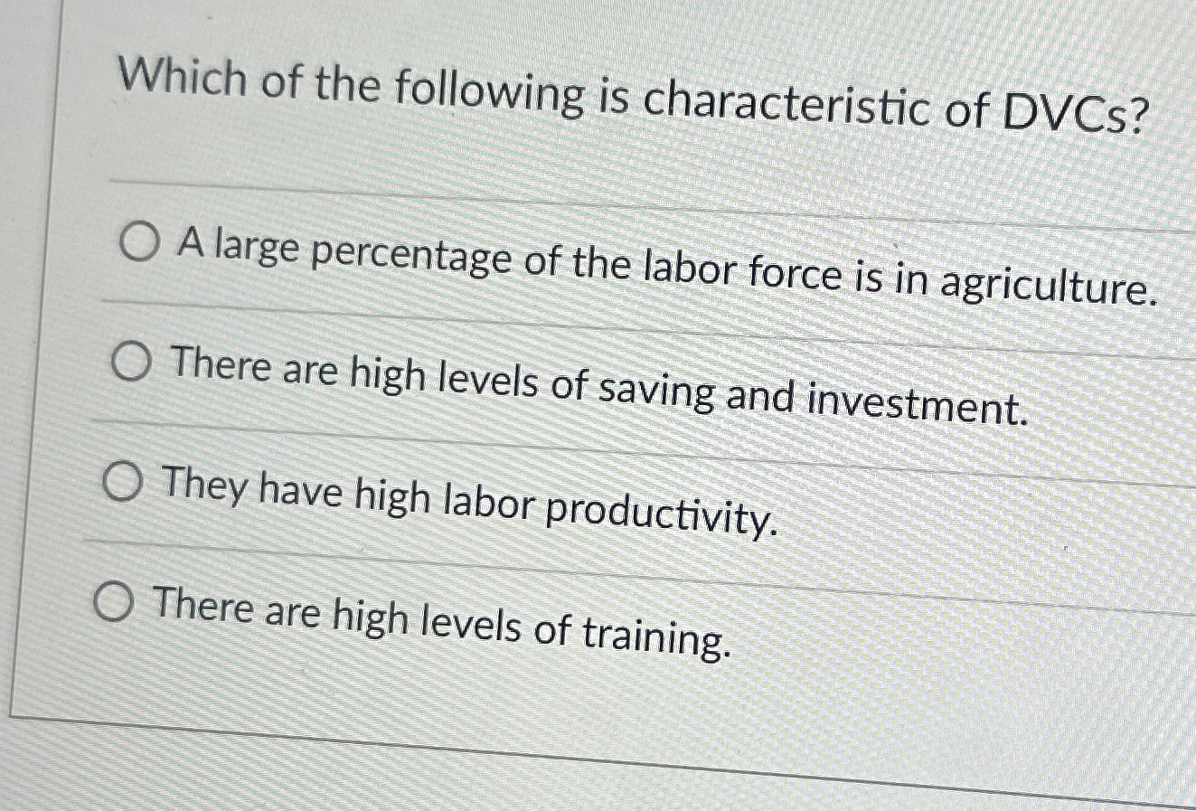 Solved Which of the following is characteristic of DVCs?A | Chegg.com