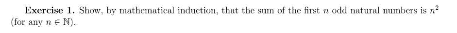 Solved Exercise 1. ﻿Show, by mathematical induction, that | Chegg.com