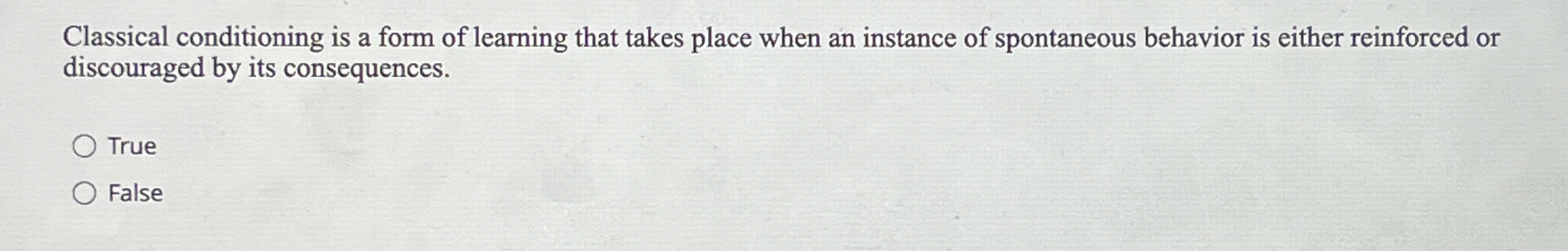 Solved Classical conditioning is a form of learning that | Chegg.com