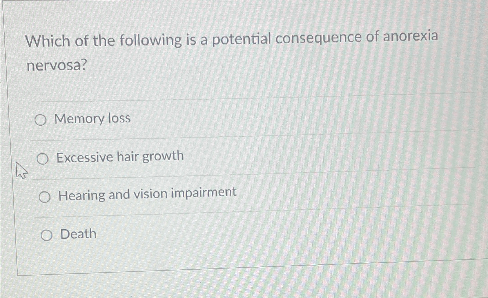 Solved Which of the following is a potential consequence of | Chegg.com