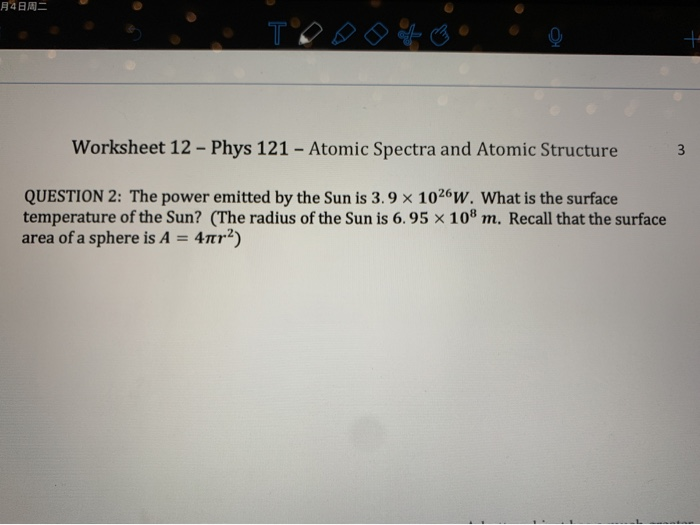Solved 4M Worksheet 12 - Phys 121 - Atomic Spectra and | Chegg.com