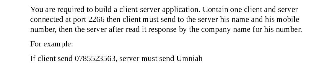 You are required to build a client-server | Chegg.com