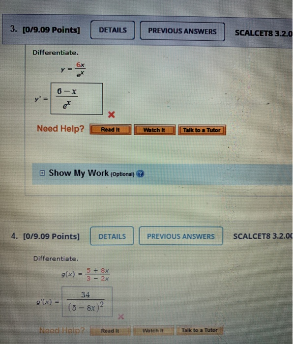 Solved 3. [O/9.09 Points] DETAILS PREVIOUS ANSWERS SCALCET8 | Chegg.com