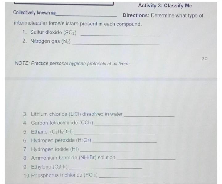 Solved Activity 3: Classify Me Collectively known as | Chegg.com Solved Activity 3: Classify Me Collectively known as | Chegg.com