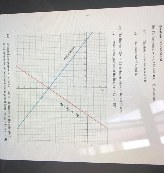 Solved Question Three continued (b) Solve the following: (i) | Chegg.com