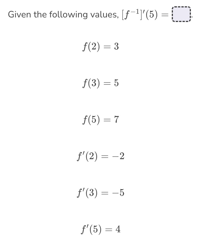 Solved Let f(x)=sin-1(3x). ﻿Given the following values, | Chegg.com