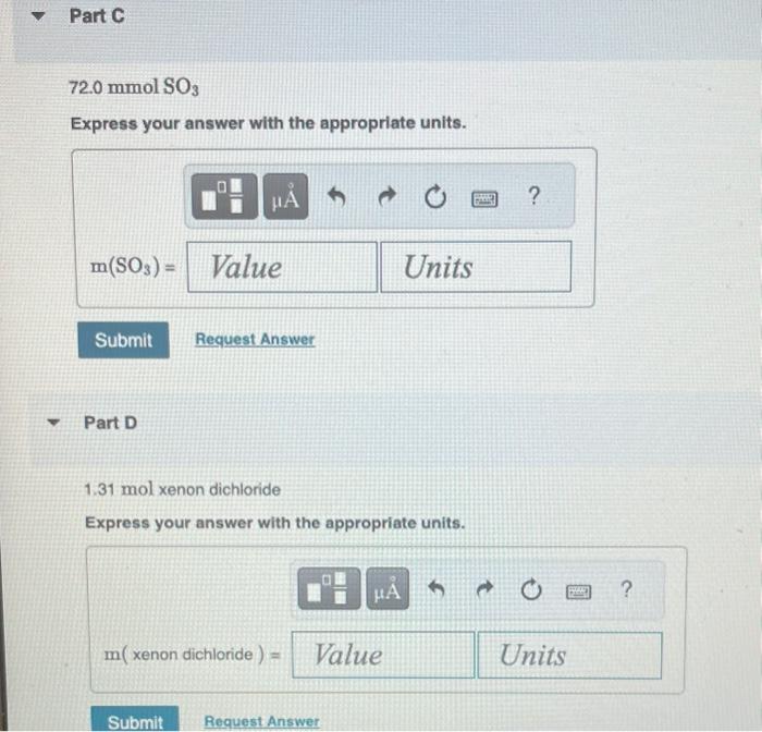 Solved 72.0mmolSO3 Express your answer with the appropriate | Chegg.com