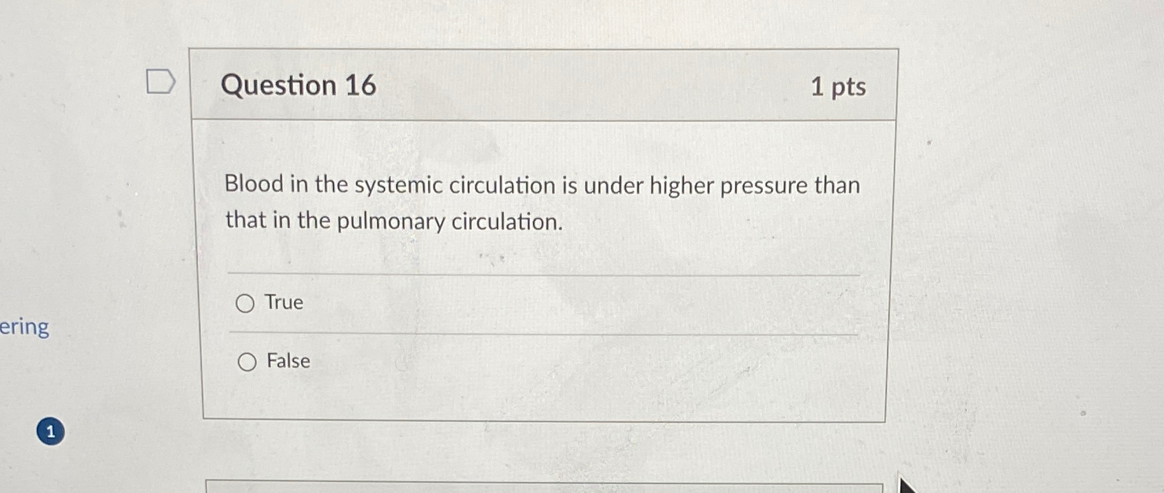 Solved Question 161ptsBlood in the systemic circulation is | Chegg.com