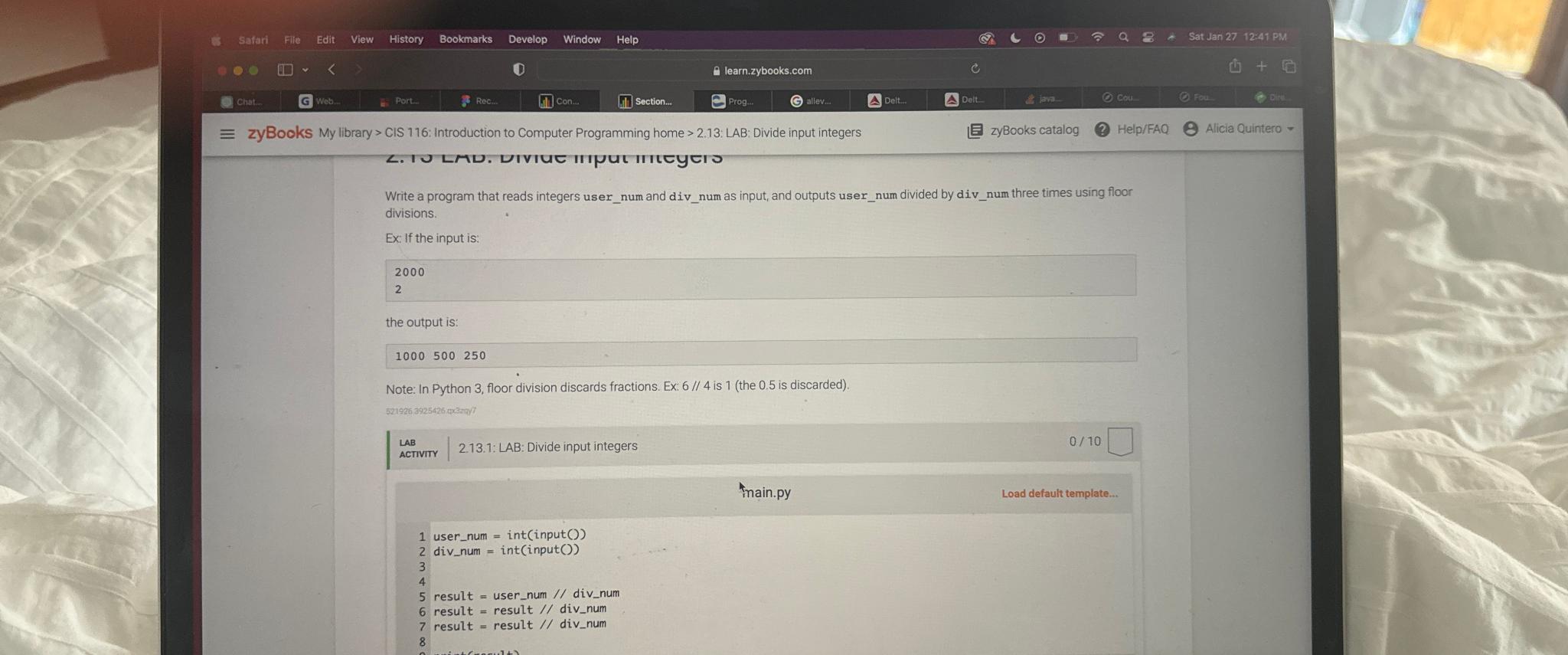 Solved Write a program that reads integers user_num and | Chegg.com