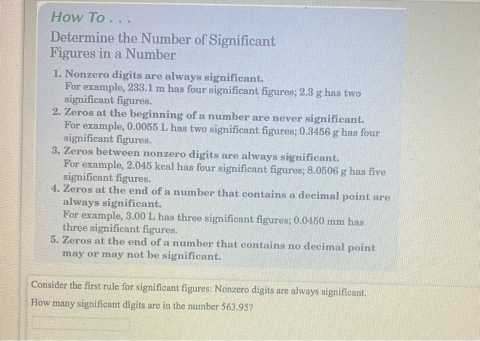 Solved How To... Determine the Number of Significant Figures | Chegg.com