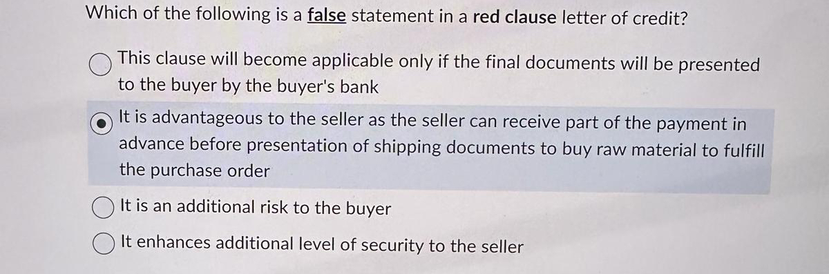 Solved Which of the following is a false statement in a red | Chegg.com