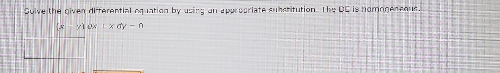 Solved Solve the given differential equation by using an | Chegg.com