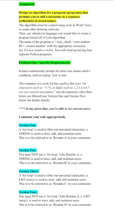 Design an algorithm for a program (programs) that | Chegg.com