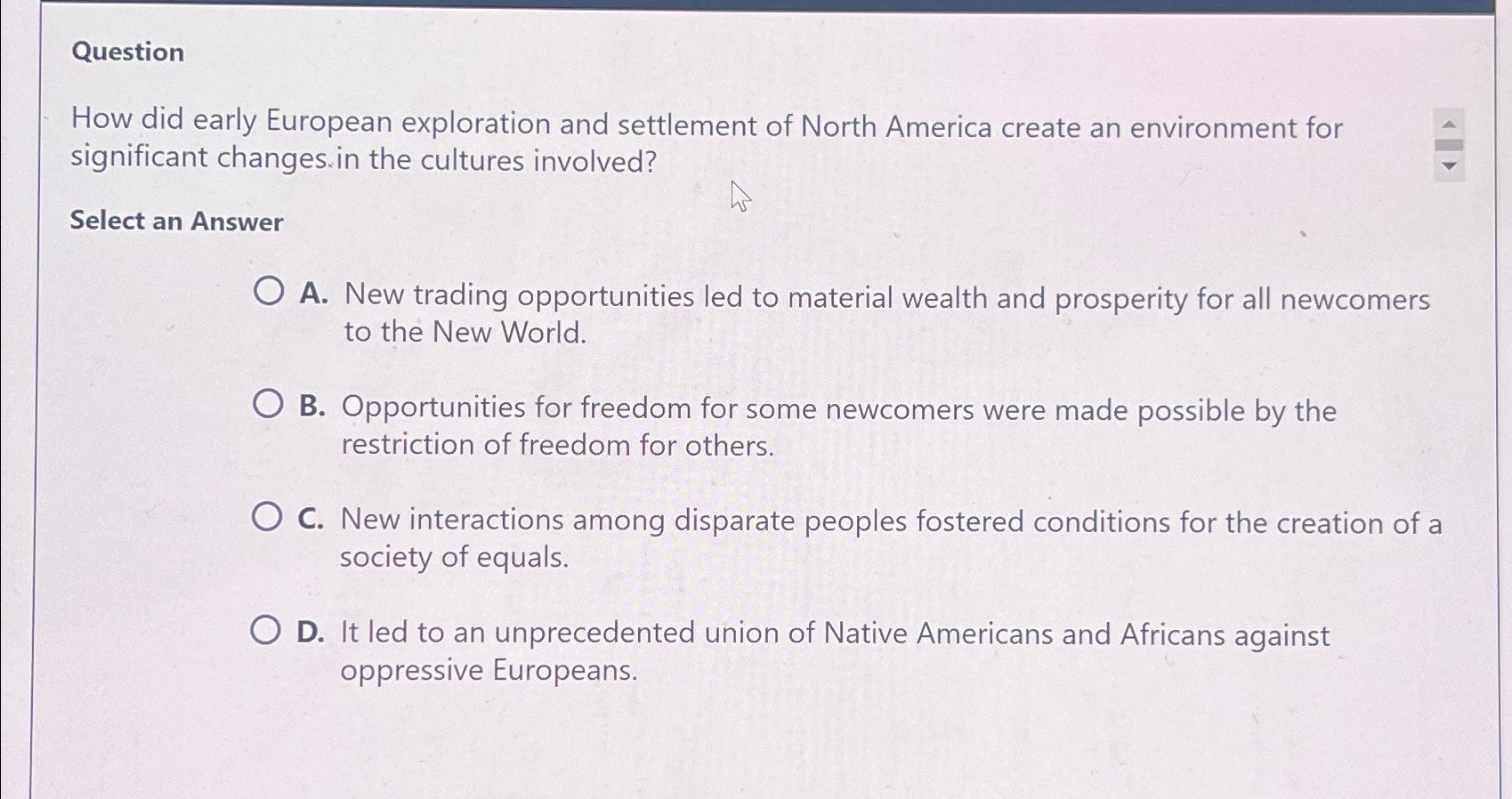 Solved QuestionHow did early European exploration and | Chegg.com