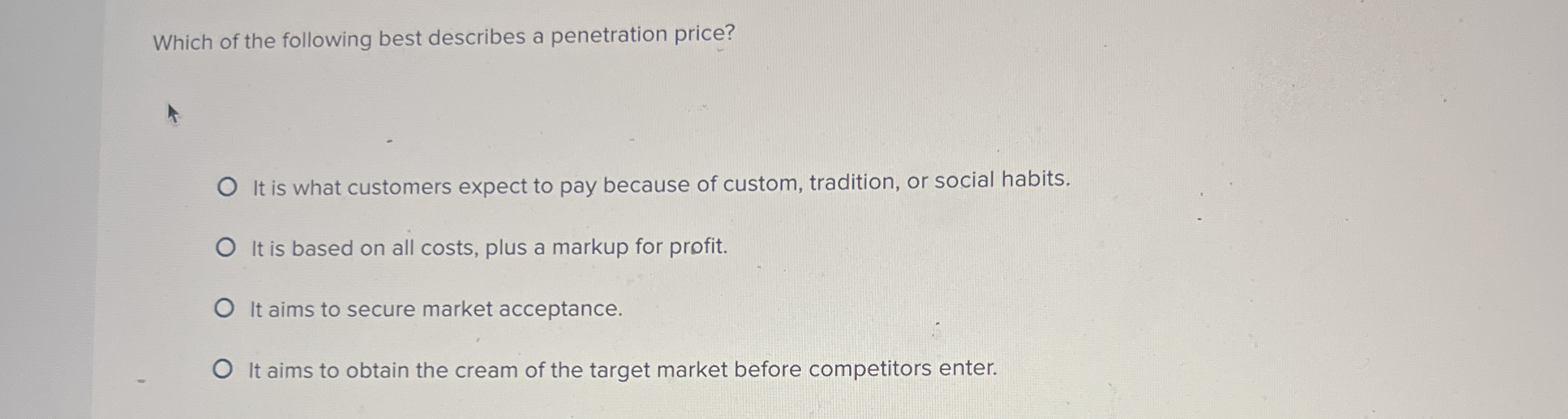 Solved Which of the following best describes a penetration | Chegg.com