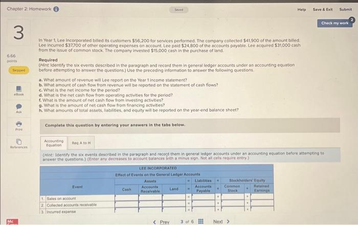 Solved Chapter 2: Homework 6.66 points 3 In Year 1, Lee | Chegg.com