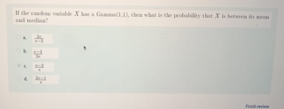 Solved If the random variable x ﻿has a Γ(1,1), ﻿then what is | Chegg.com