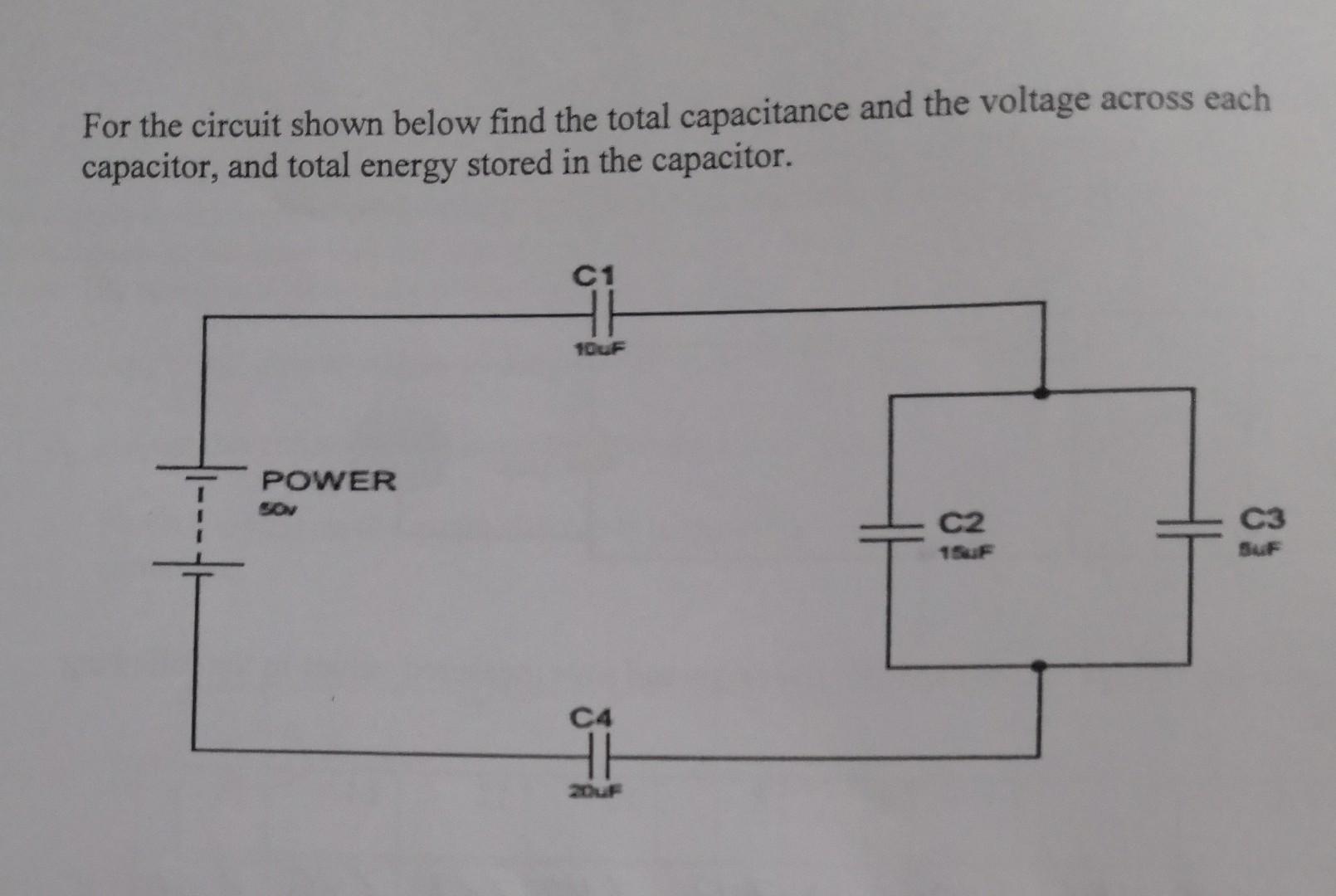 Solved For the circuit shown below find the total | Chegg.com