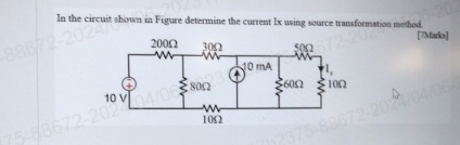 Solved In the circuit shown in Figure determine the current | Chegg.com