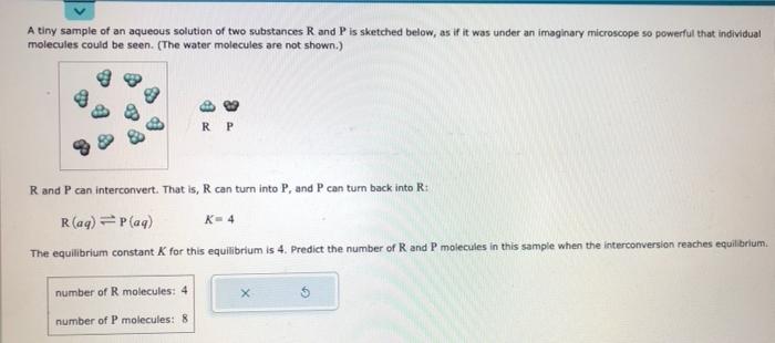 Solved A tiny sample of an aqueous solution of two | Chegg.com