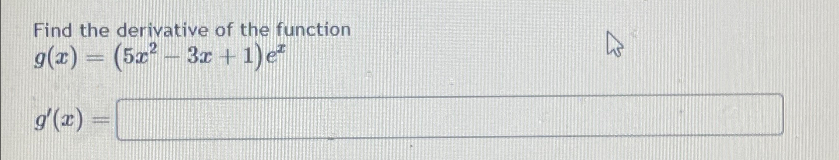 Solved Find The Derivative Of The