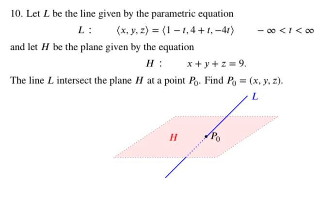 Solved Let L ﻿be the line given by the parametric | Chegg.com