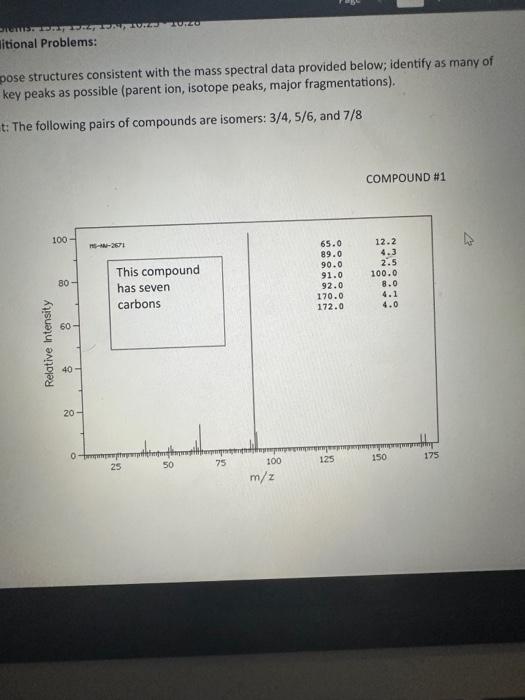 Solved litional Problems: pose structures consistent with | Chegg.com