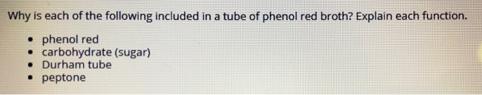 Solved Why is each of the following included in a tube of | Chegg.com