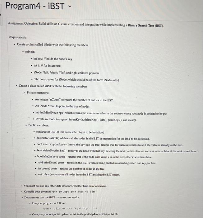 Solved signment Objectives Build skills on C class creation | Chegg.com