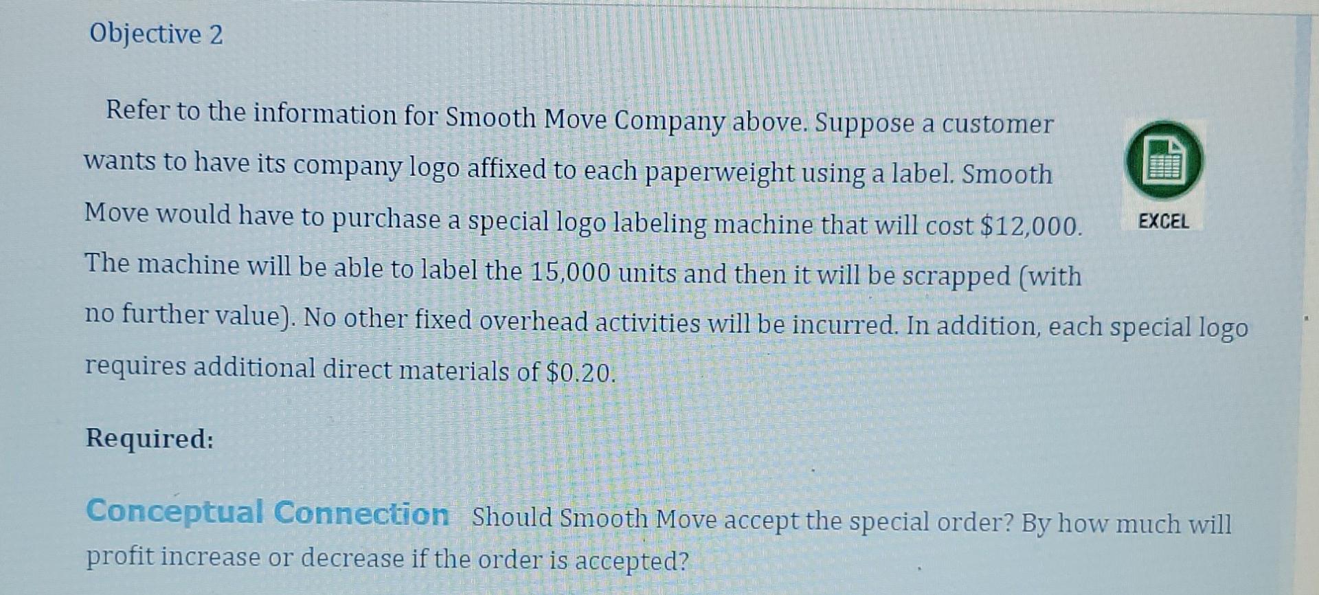 Solved Refer to the information for Smooth Move Company | Chegg.com
