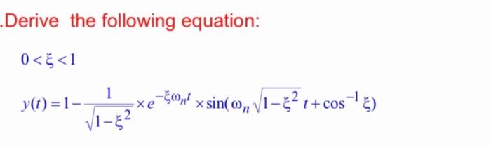 Solved Derive the following equation: | Chegg.com