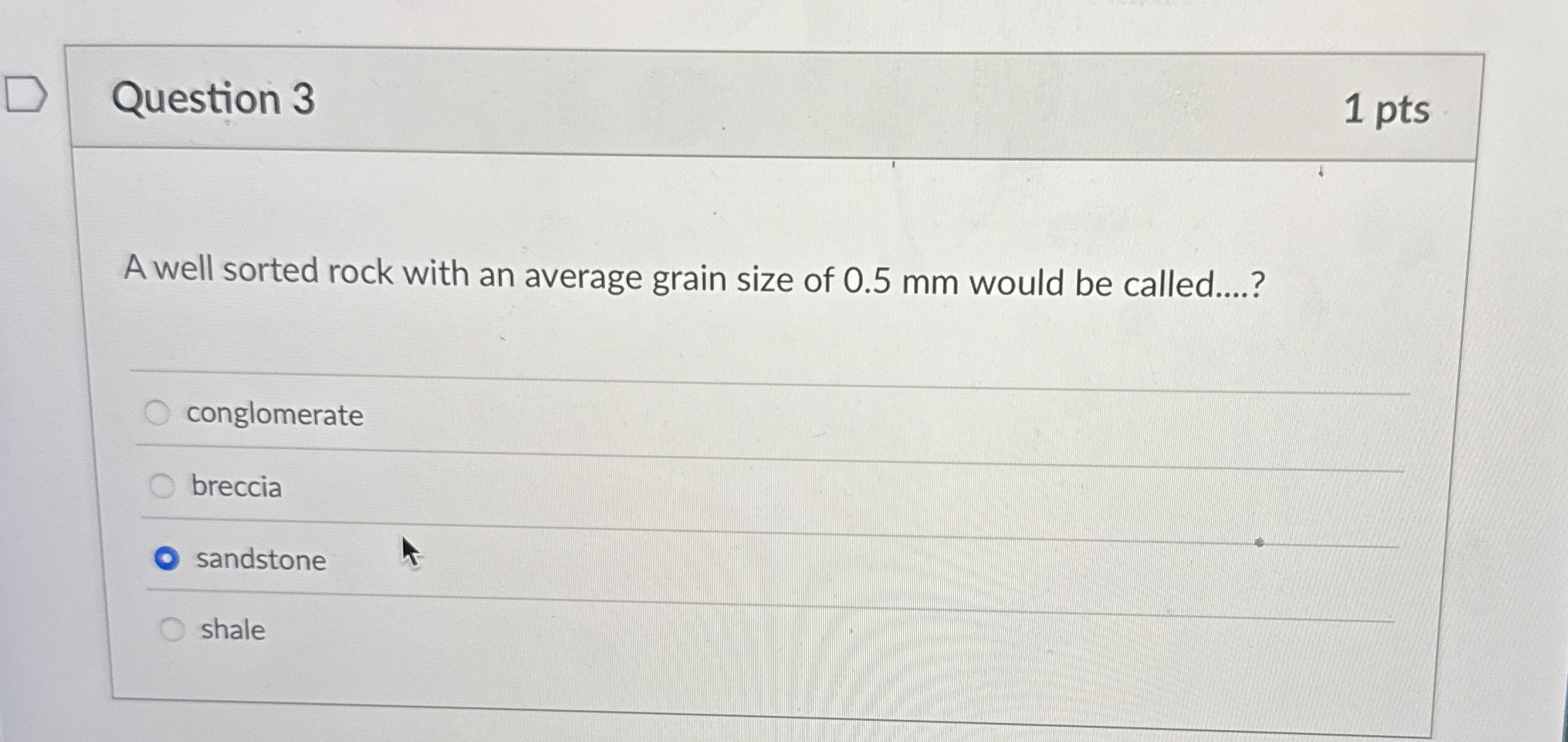 Solved Question 3A well sorted rock with an average grain | Chegg.com