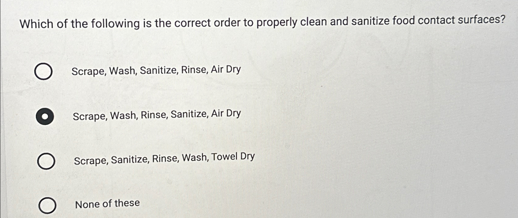 Solved Which of the following is the correct order to | Chegg.com