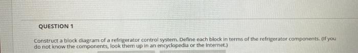 Solved QUESTION 1 Construct a block diagram of a | Chegg.com