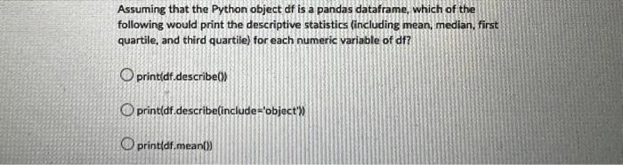 Solved If Tdata Is A Pandas Dataframe Write Code Below To Chegg